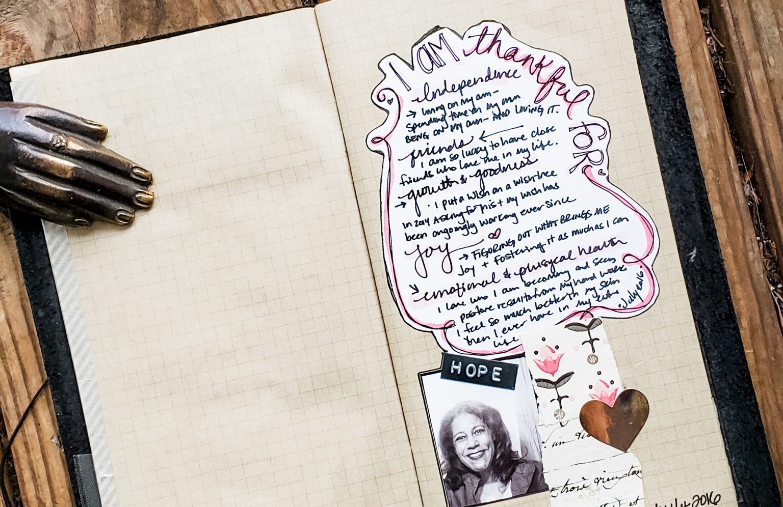 the soul of hope – creative journaling for memory keeping & personal growth