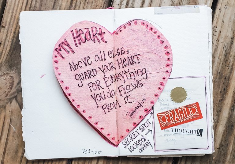 Interactive Heart Journal Spread – the soul of hope