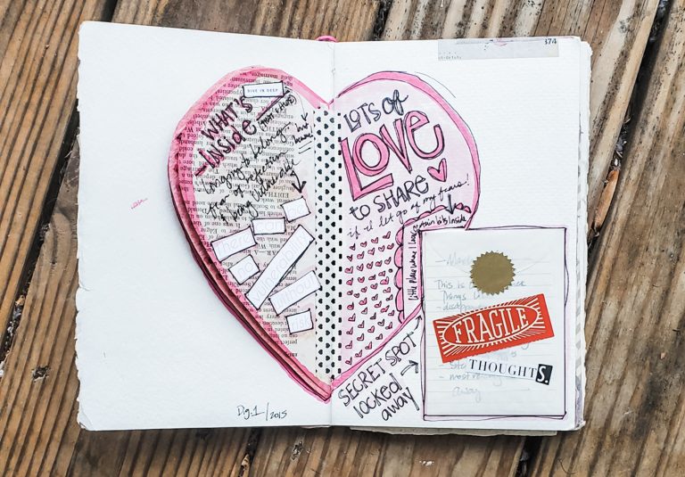 Interactive Heart Journal Spread – the soul of hope